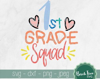 1st Grade Squad Svg 1st Grade Svg First Grade Svg School - Etsy