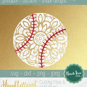 Baseball Mandala Svg, Baseball Svg, Baseball Mom Svg Cut File, Floral ...