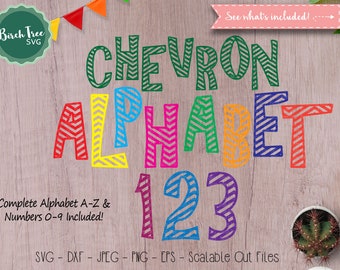 Split Monogram Font Svg Chevron Split Letters Svg Chevron - Etsy