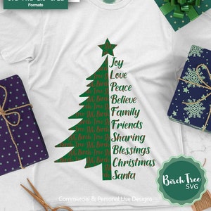 Joy Love Peace Believe Christmas Svg, Kids Christmas Shirt Svg ...