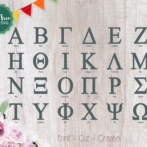 Greek Alphabet SVG Font Cutfile, Greek Symbols SVG, Greek Letters Svg ...