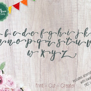 Alphabet SVG Font Cutfile, Modern Calligraphy SVG, Handwritten Script ...