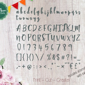 Alphabet SVG Font Cutfile, Modern Calligraphy SVG, Handwritten Script ...