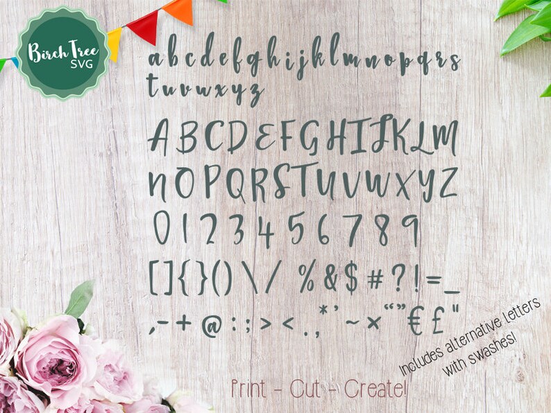 Alphabet SVG Font Cutfile, Modern Calligraphy SVG, Handwritten Script ...