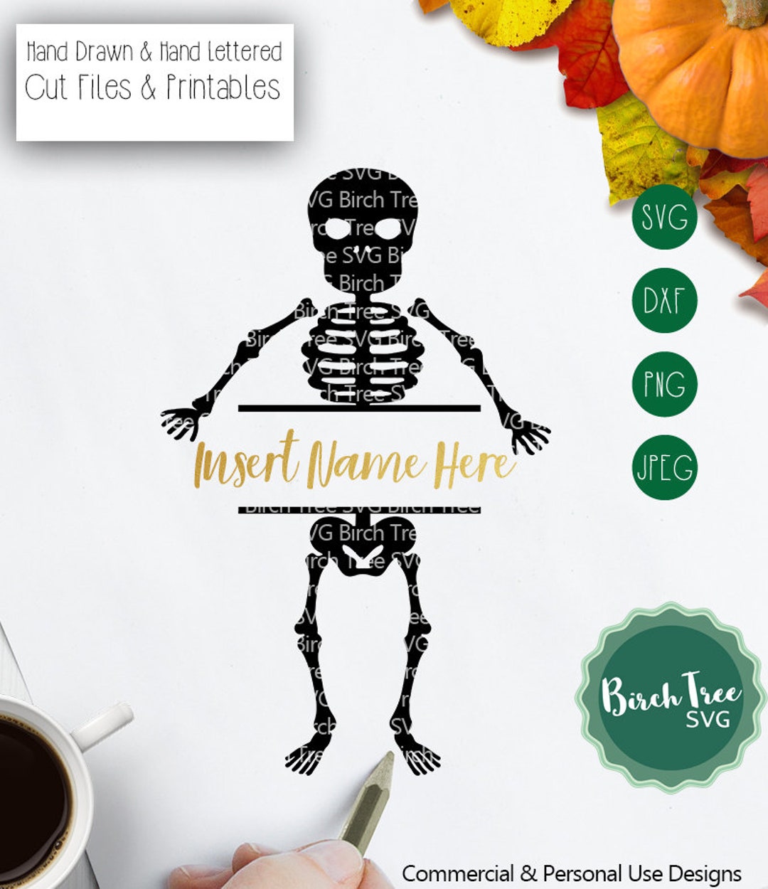 Skeleton Split Monogram SVG, Halloween Monogram Svg, Halloween Svg ...
