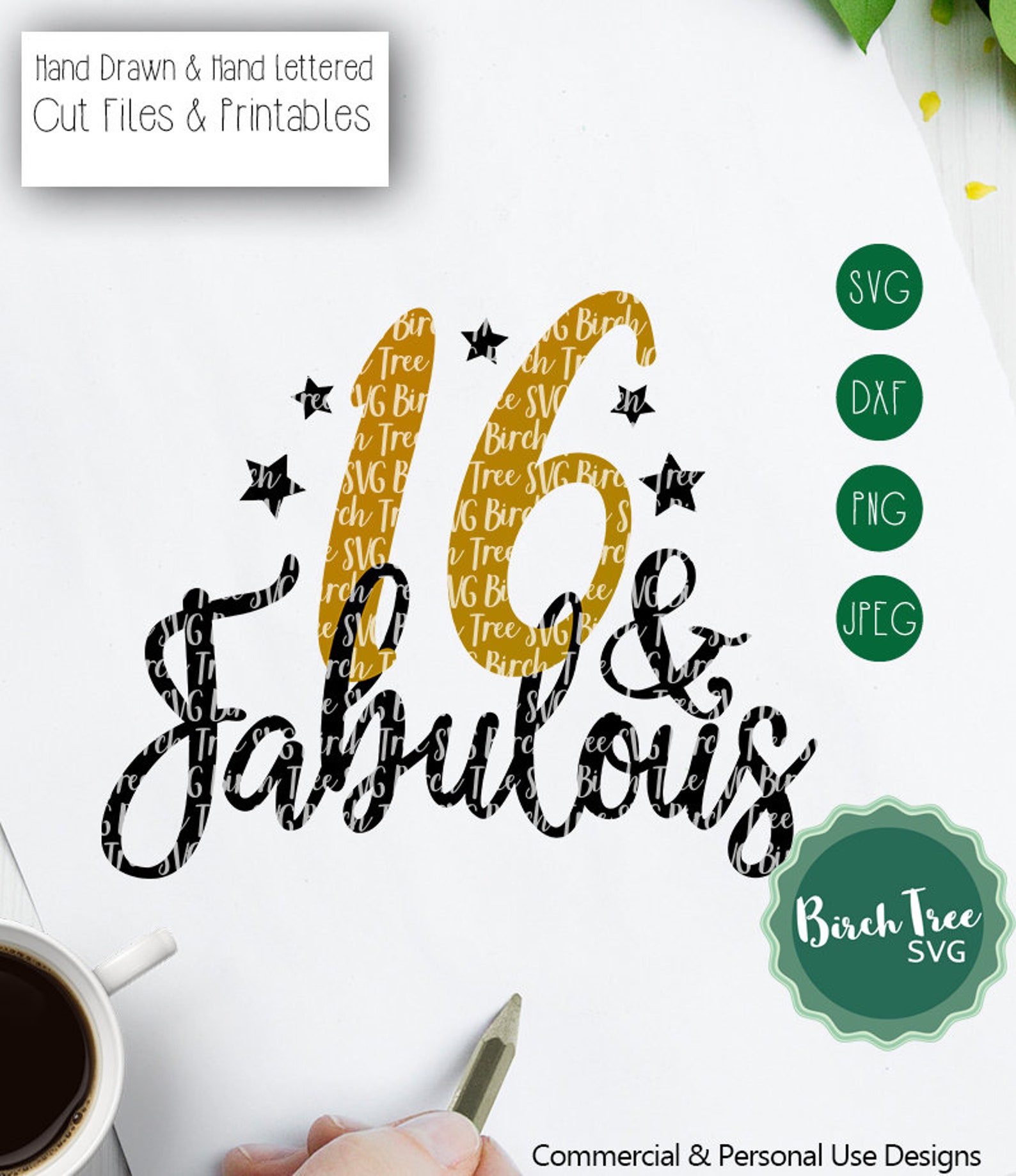 16 and Fabulous SVG 16th Birthday Svg Sixteen Svg Sixteenth - Etsy UK