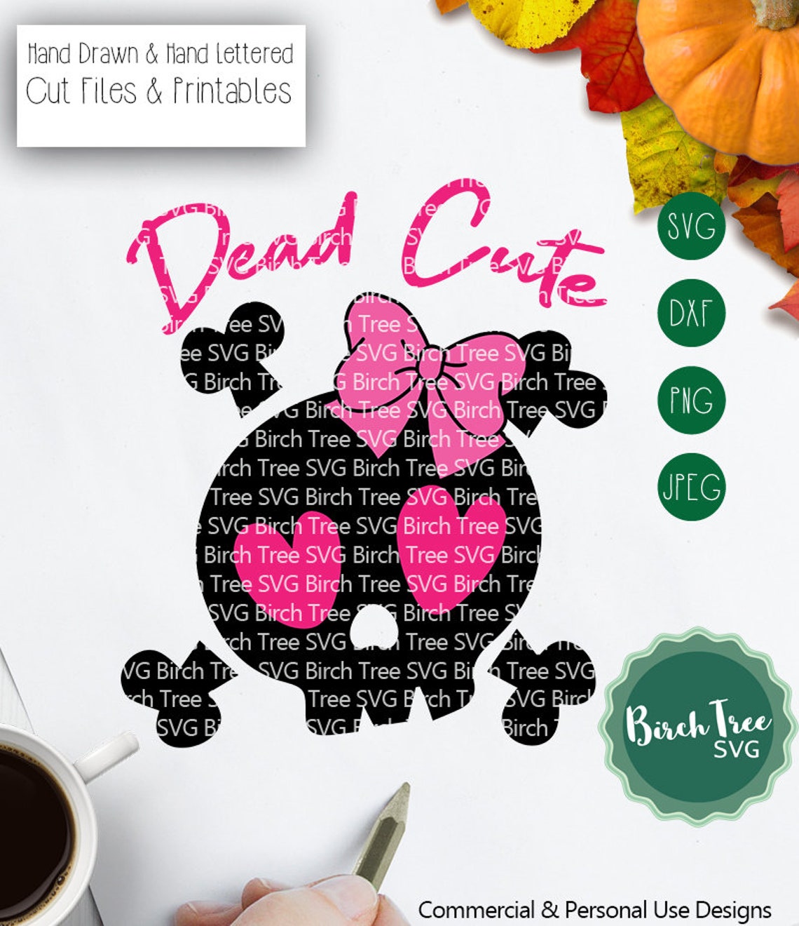 Dead Cute Svg, Halloween Svg, Skull and Crossbones Svg, Kids Halloween ...