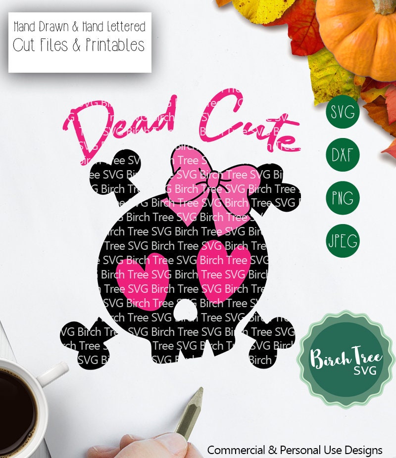 Dead Cute Svg Halloween Svg Skull and Crossbones Svg Kids - Etsy UK