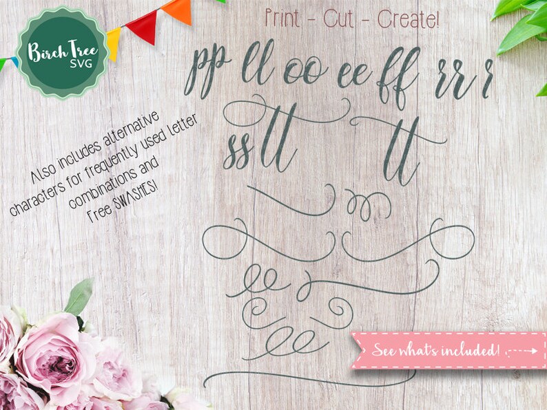 Alphabet SVG Font Cutfile Modern Calligraphy SVG Handwritten | Etsy UK