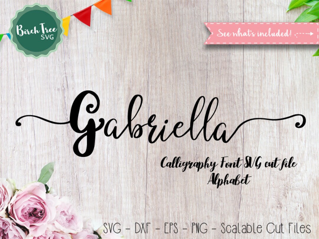 Alphabet SVG Font Cutfile, Modern Calligraphy SVG, Handwritten Script ...