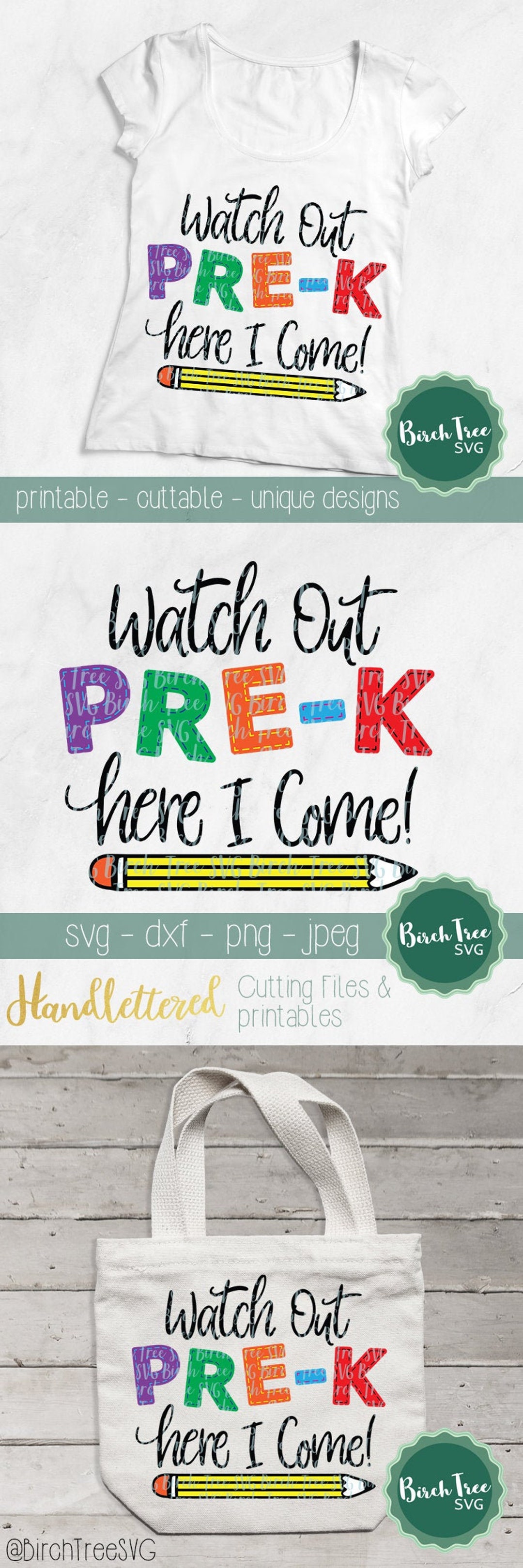 Watch Out Pre-k Here I Come Svg, Prek Teacher Svg, Pre-k Svg, Back to ...