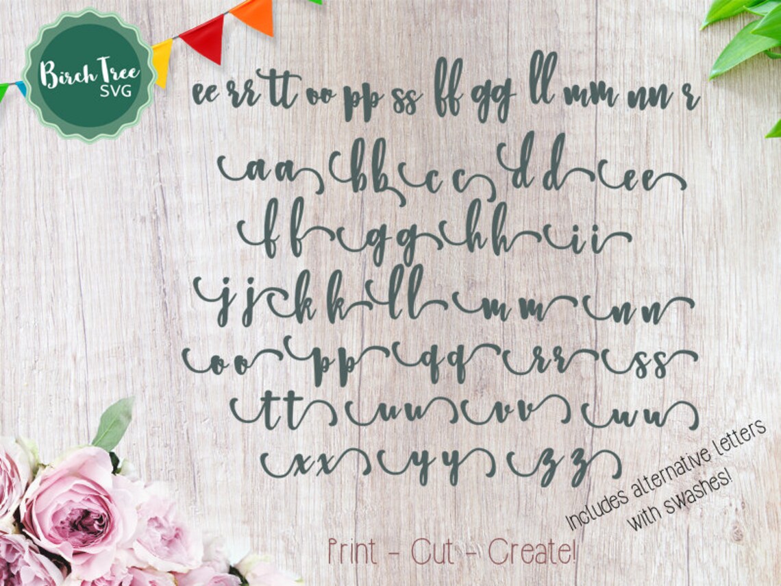 Alphabet SVG Font Cutfile Modern Calligraphy SVG Handwritten | Etsy