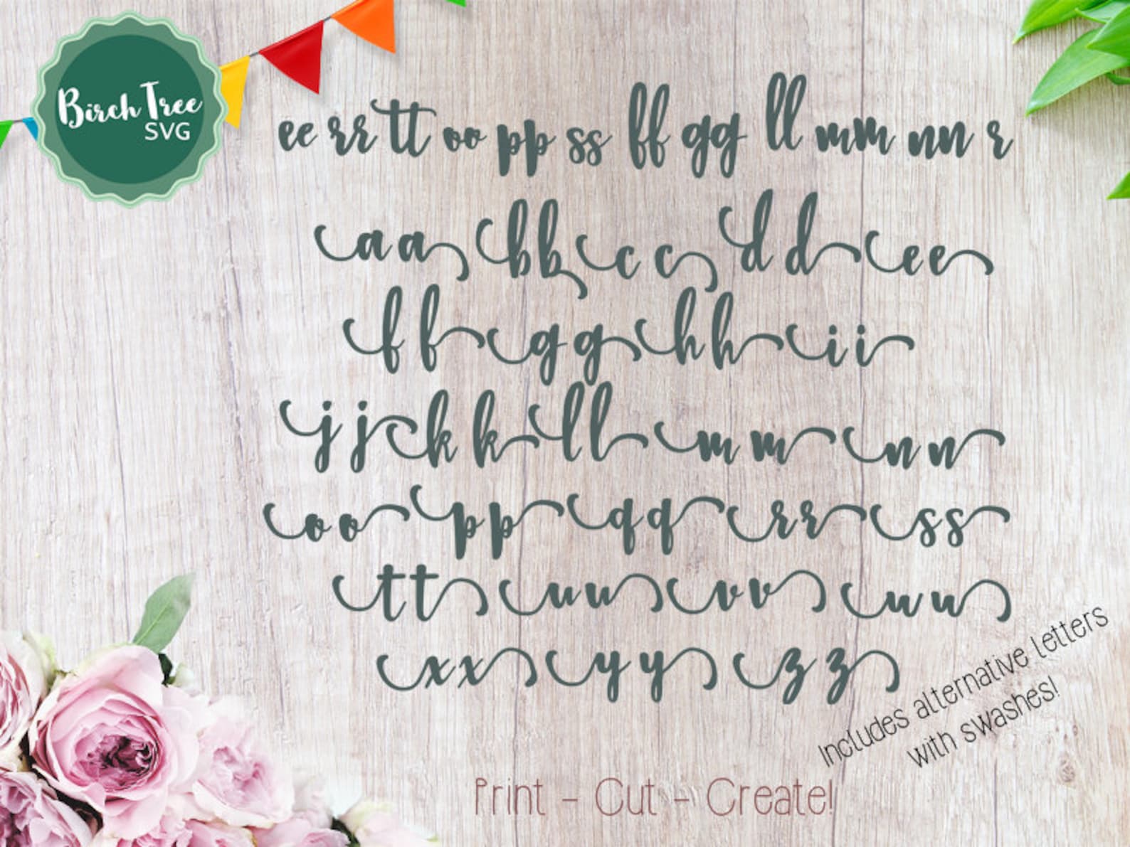 Alphabet SVG Font Cutfile Modern Calligraphy SVG Handwritten | Etsy