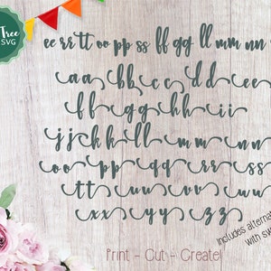 Alphabet SVG Font Cutfile, Modern Calligraphy SVG, Handwritten Script ...