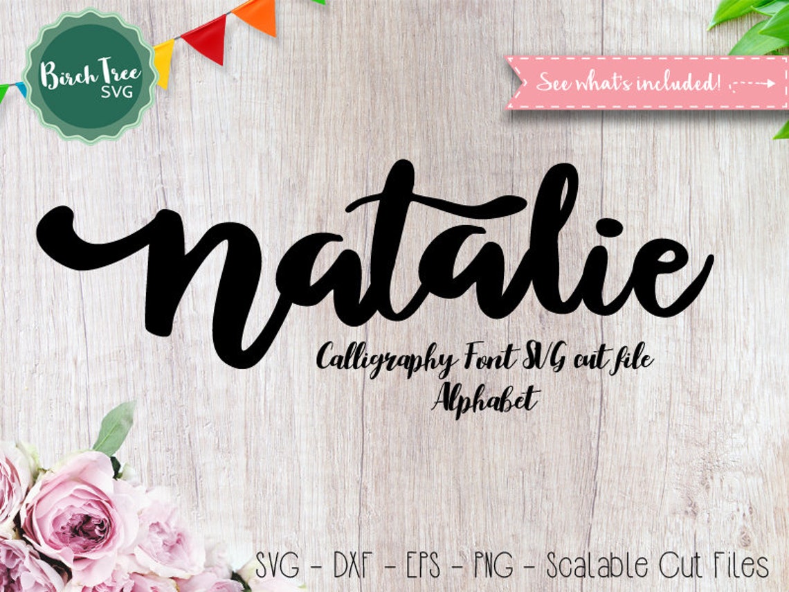Alphabet Font SVG Cutfile, Modern Calligraphy SVG, Handwritten Script ...