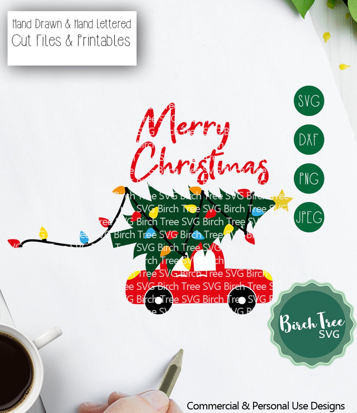 Christmas Tree on Car SVG Christmas Svg Car Svg Christmas | Etsy