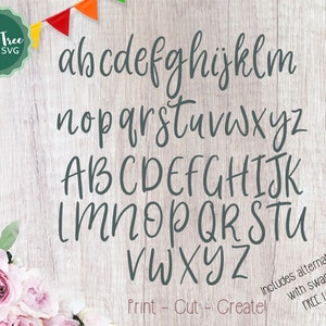 Alphabet SVG Fonts Cutfile, Modern Calligraphy SVG, Handwritten Script ...