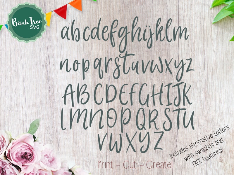 Alphabet SVG Fonts Cutfile Modern Calligraphy SVG - Etsy