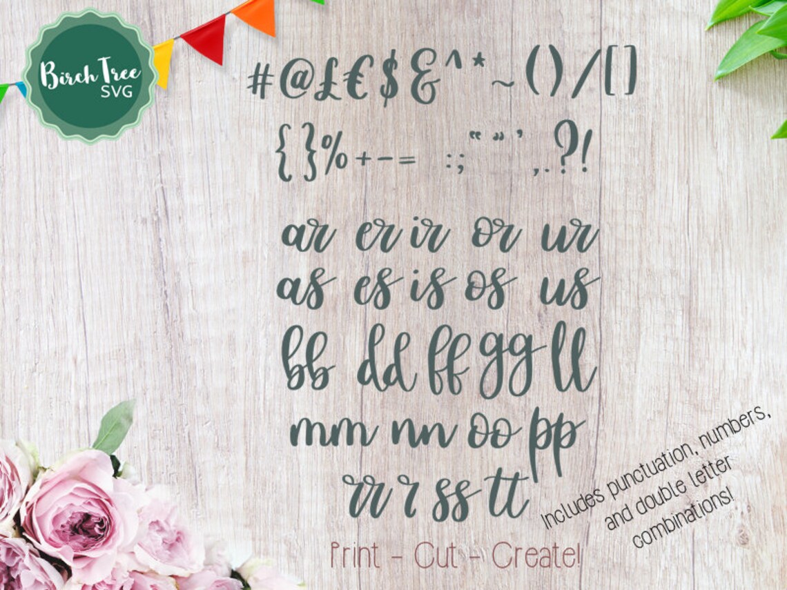 Alphabet Font SVG Cutfile Modern Calligraphy SVG Handwritten - Etsy