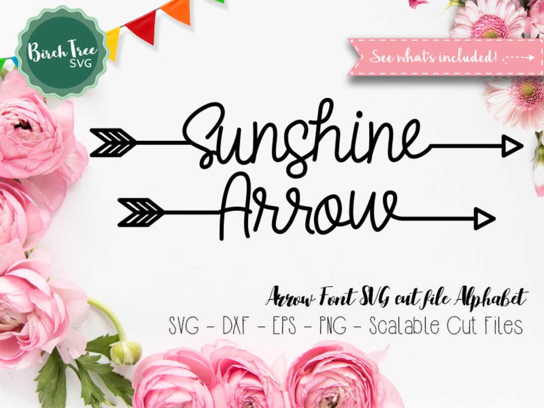 Arrow Font Svg Cutfile, Modern Calligraphy SVG, Svg Fonts Arrow Script ...