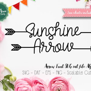 Arrow Font Svg Cutfile, Modern Calligraphy SVG, Svg Fonts Arrow Script ...