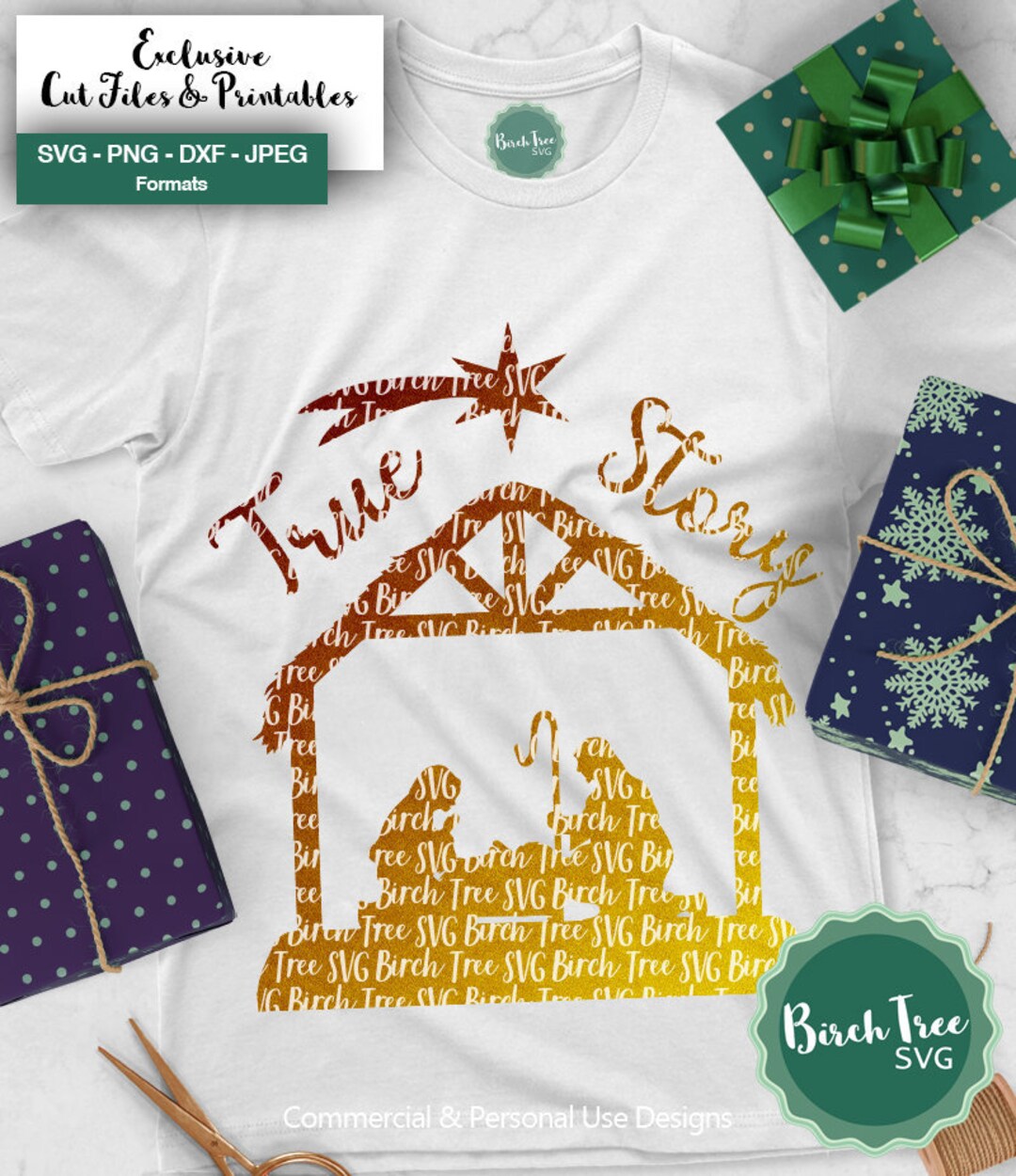 Nativity Scene Svg, Mary and Joseph Svg, Nativity Svg, Christmas Svg ...