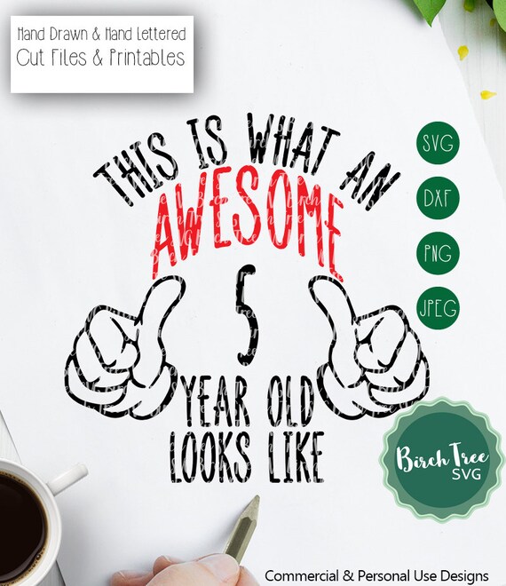 This is what an Awesome 5 Year old looks like SVG 5th | Etsy