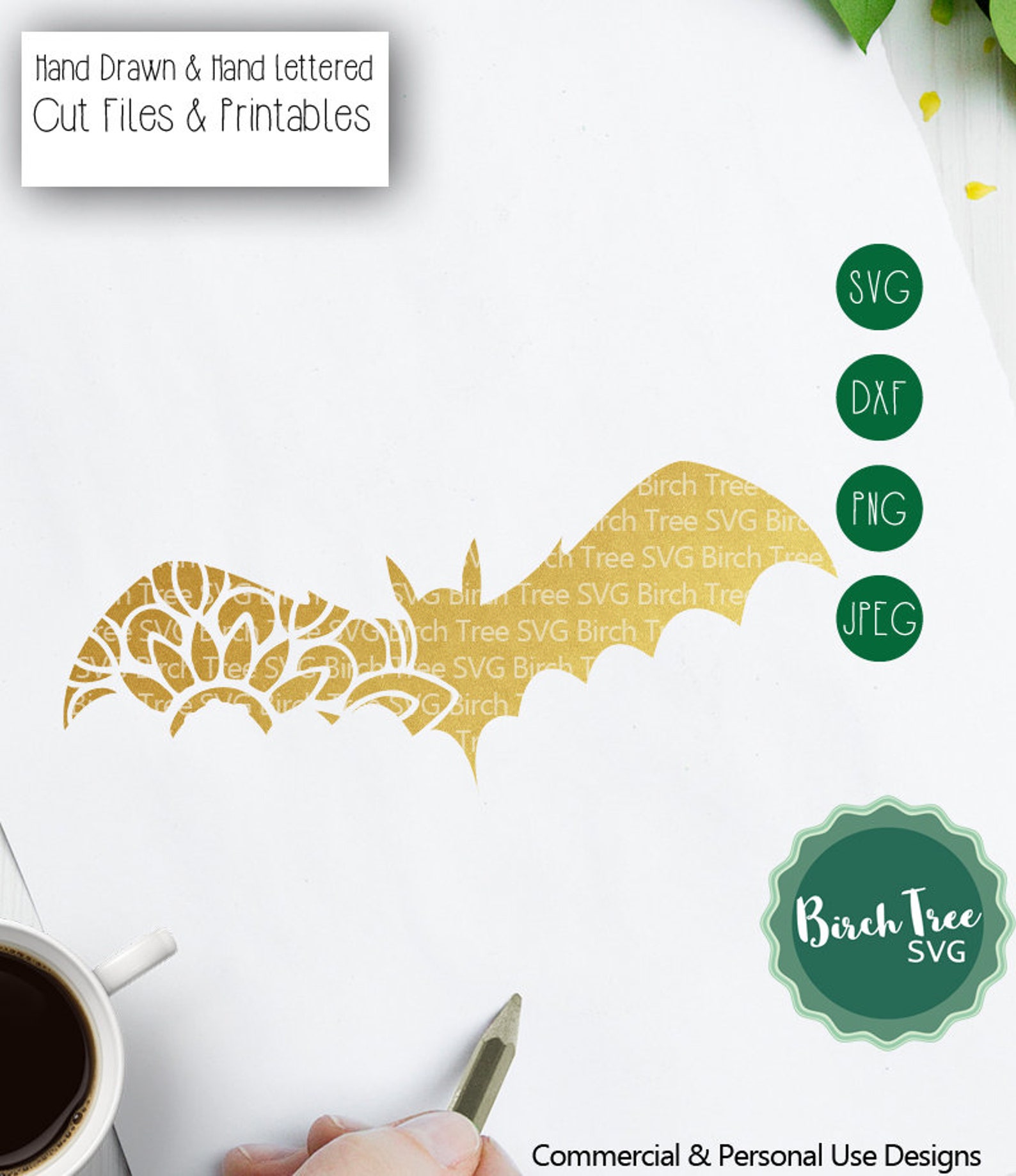 Bat Mandala SVG Cut File Bat SVG Bat Decal Svg Mandala Svg | Etsy