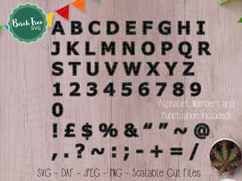 Stitched Alphabet SVG Fuentes Cutfile Stitch Cricut Font SVG - Etsy España