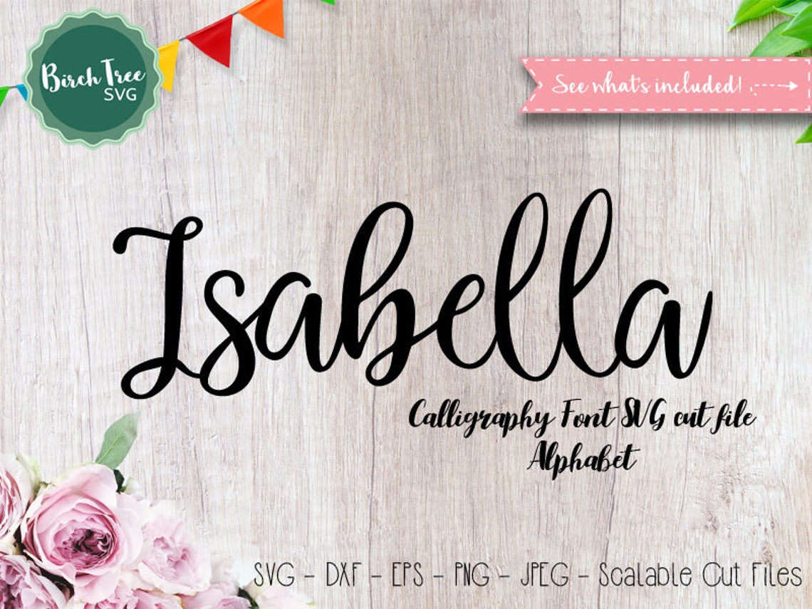 Alphabet Font SVG Cutfile, Modern Calligraphy SVG, Handwritten Script ...
