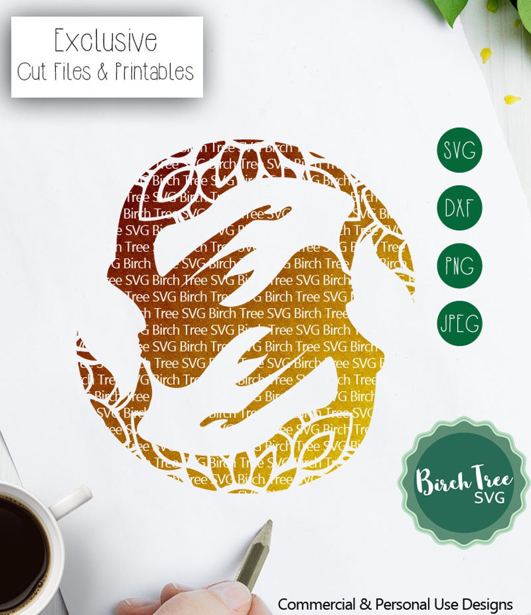 Yin Yang Mermaid Mandala Svg Cut File, Mermaid Svg, Mermaid Decal Svg ...