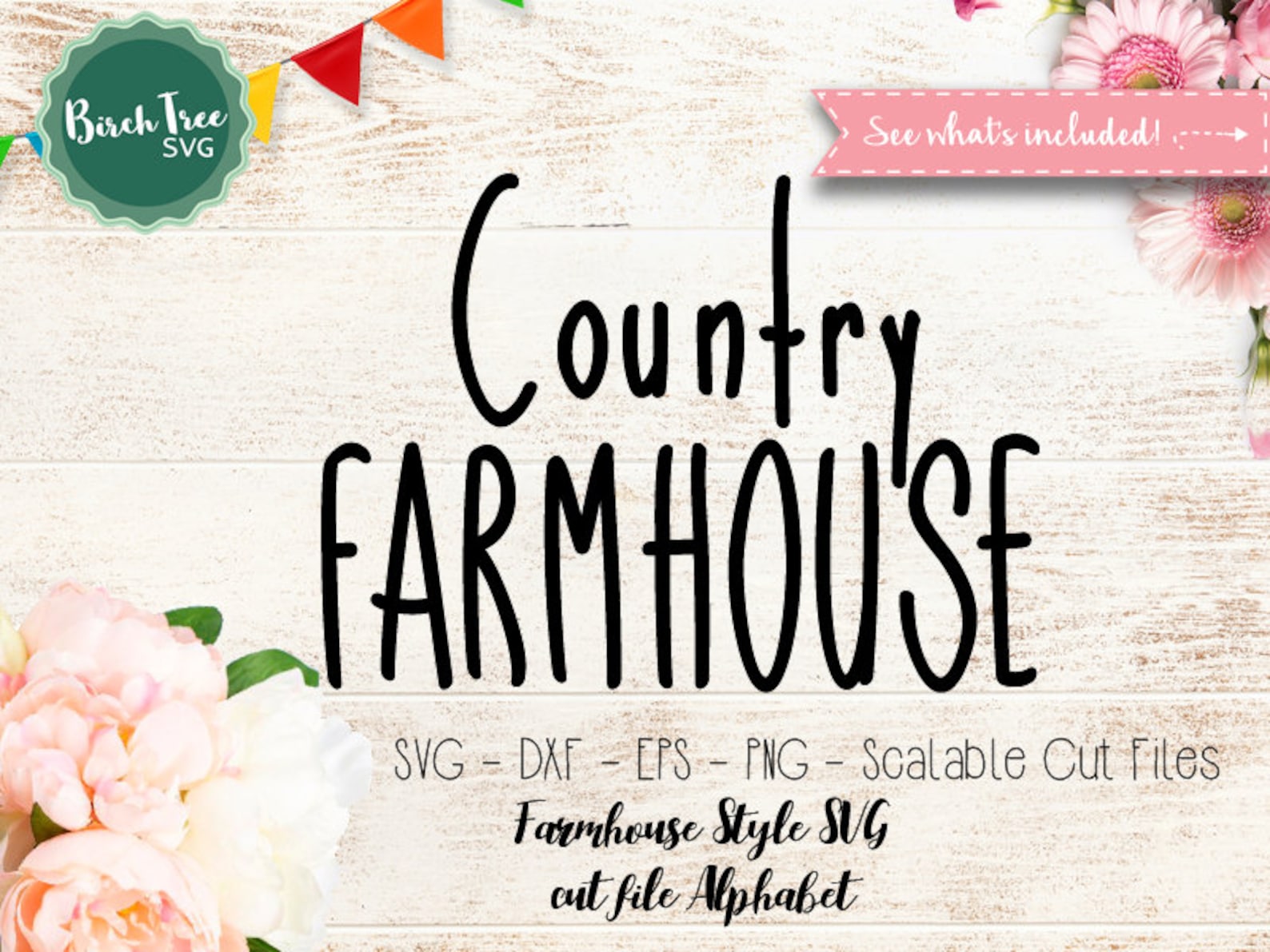 Country Farmhouse Alphabet SVG Fonts Farmhouse Font SVG Svg | Etsy UK