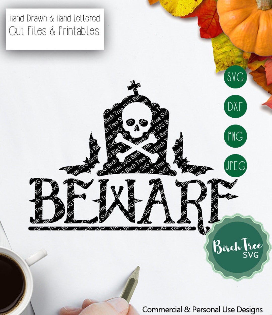 Scary Beware Svg, Halloween Sign Svg, Gravestone SVG, Halloween ...