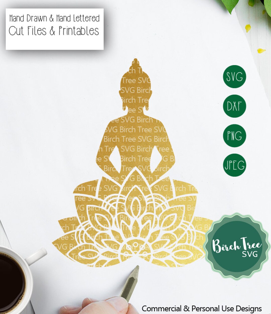 Buddha Mandala SVG Cut File, Buddha SVG, Buddha Clipart, Meditation Svg ...