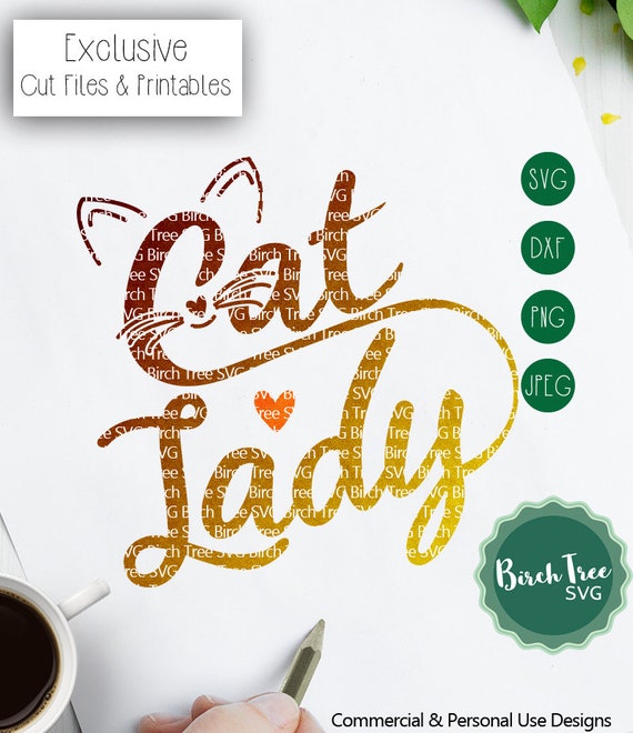 Cat Lady Svg Cat Svg Cut File Cat Mom Tshirt Design Cat | Etsy