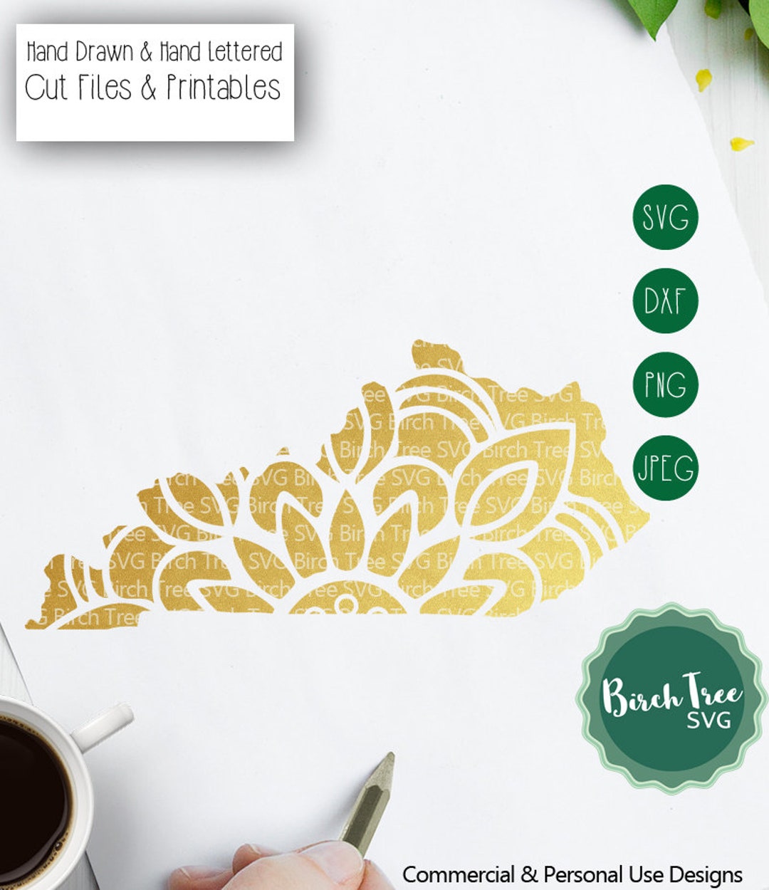 Kentucky Mandala SVG Cut File, Kentucky SVG, Kentucky State, Kentucky ...