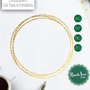 Circle Wire Frame SVG, Circle Monogram Frame SVG, Circle Frame SVG ...