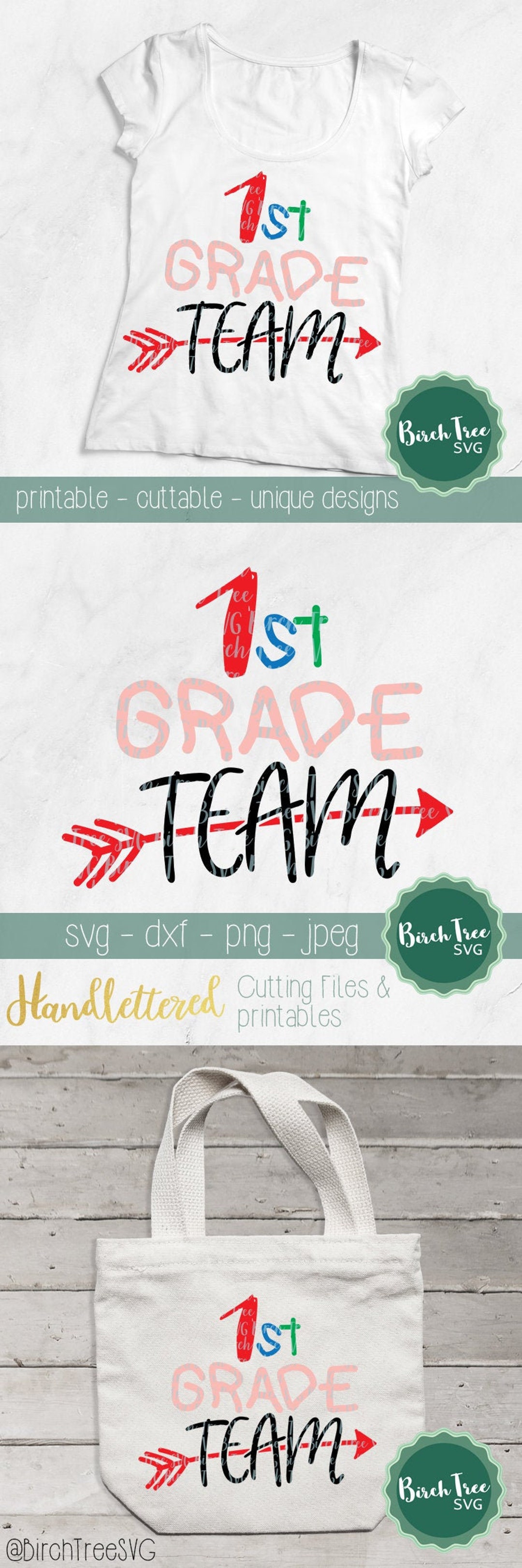 First Grade Team Svg, 1st Grade Teacher Svg, First Grade Svg, Back to ...
