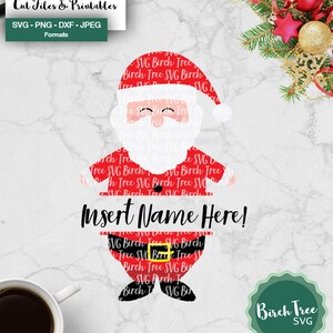 Santa Monogram Svg, Split Monogram Santa SVG Cut File, Christmas Svg ...