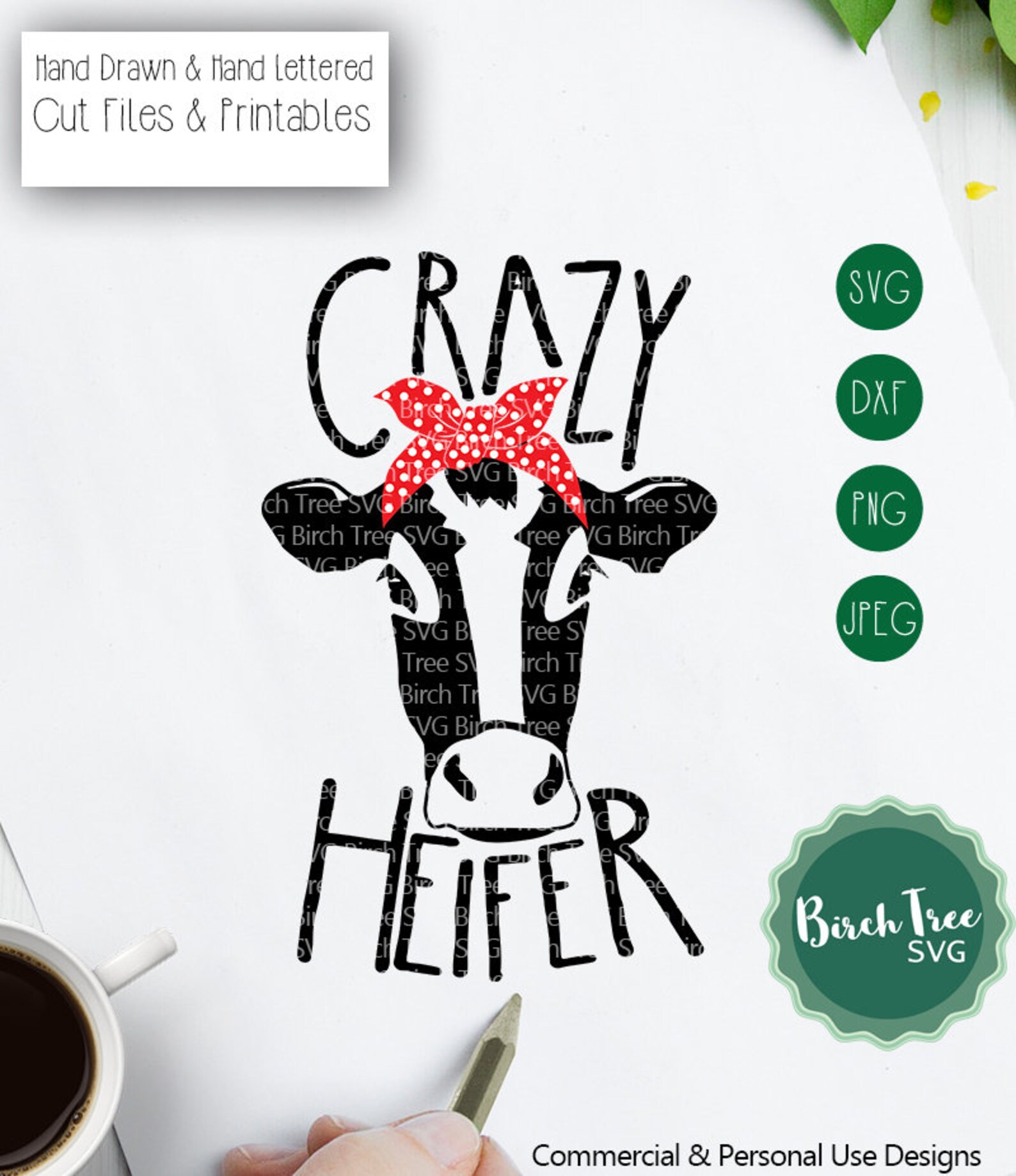 Crazy Heifer SVG Heifer Cow Svg Crazy Heifer Head Svg Farm | Etsy