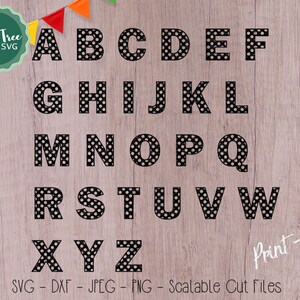 Polka Dot Letters SVG, Font Svg, Polka Dot Alphabet SVG, Polka Dot Cut ...