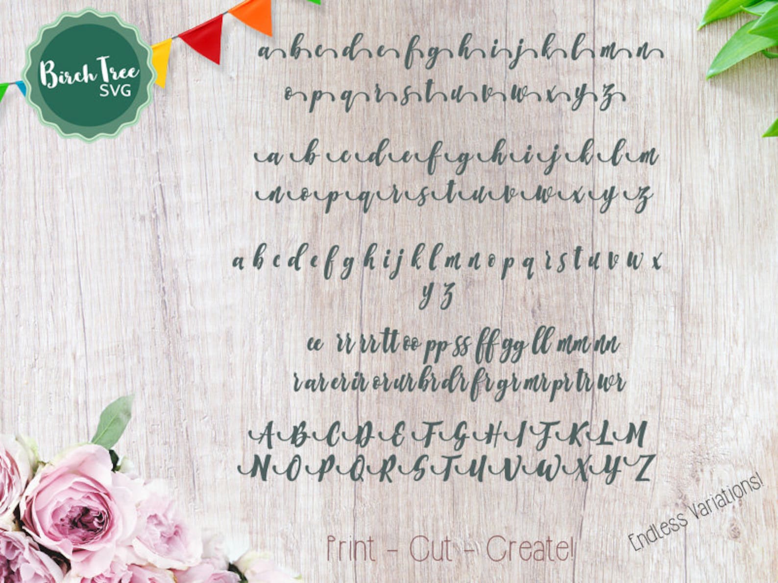 Alphabet SVG Font Cutfile, Modern Calligraphy SVG, Handwritten Script ...