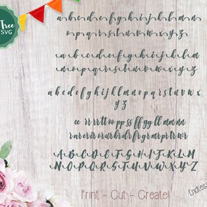 Alphabet SVG Font Cutfile, Modern Calligraphy SVG, Handwritten Script ...