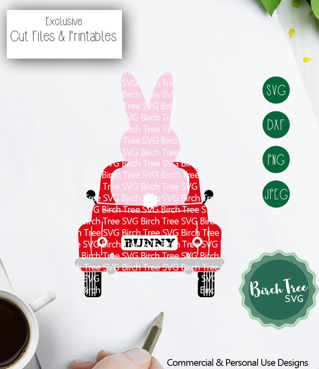 Easter Bunny Truck Svg, Easter Egg Hunt Svg Cutting File, Easter Shirt ...
