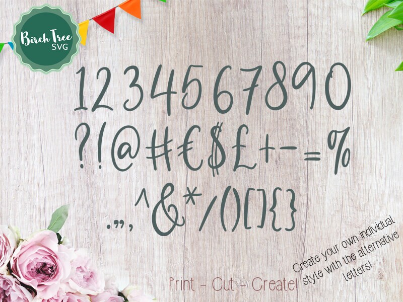 Alphabet SVG Fonts Cutfile Modern Calligraphy SVG - Etsy