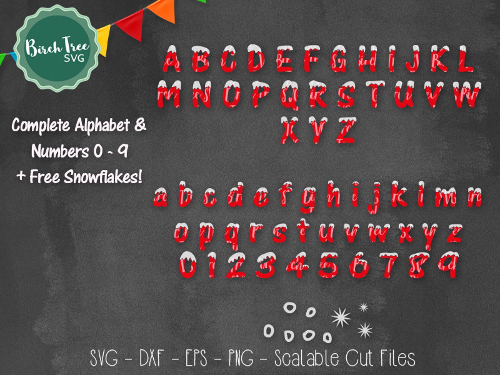 Christmas Alphabet SVG Font Cutfile, Snow Font SVG, Christmas Font Svg ...