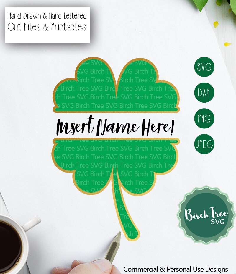 Shamrock Monogram SVG Cut File, St Patricks Day SVG, Kids Irish Svg ...