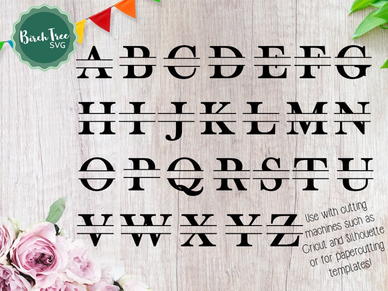 Split Monogram SVG, Split Monogram Font Svg Cut Files, Letter Svg ...