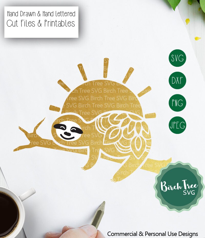 Faultier Mandala SVG schneiden Datei Faultier Svg faul | Etsy