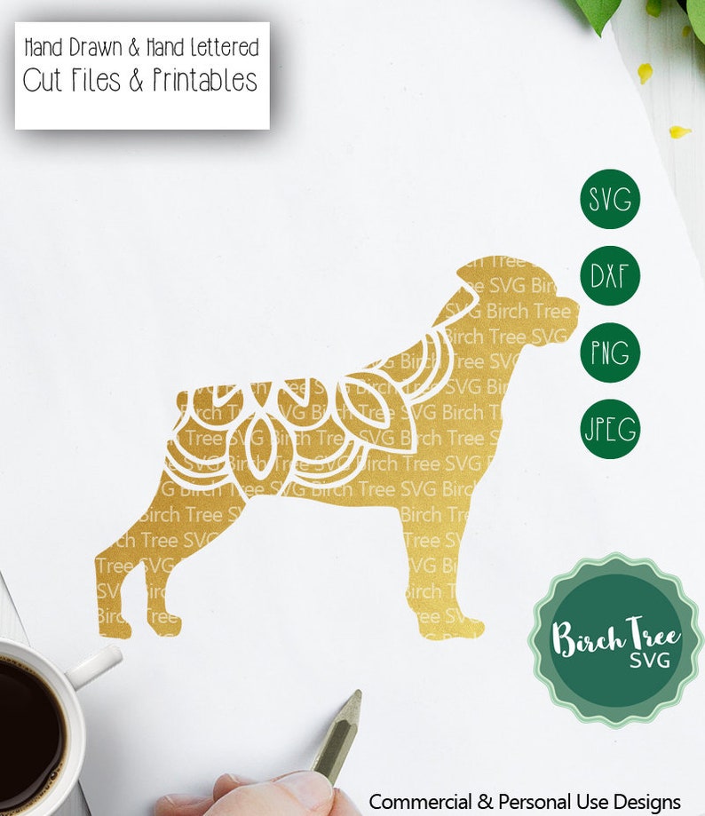 Rottweiler Mandala SVG Cut File, Rottweiler Svg, Rottweiler Decal Svg ...